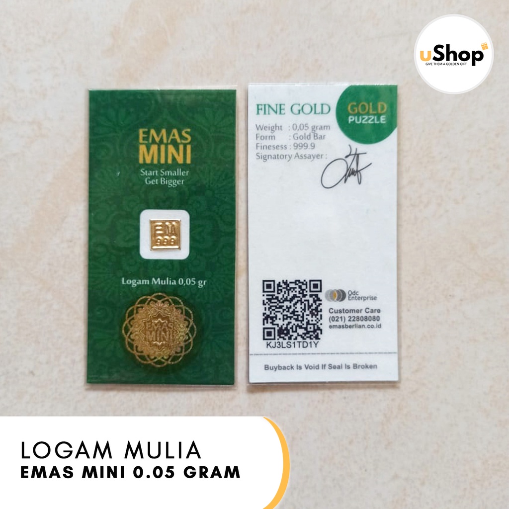Jual Emas Mini Logam Mulia 0.05 gram MiniGold | Shopee Indonesia