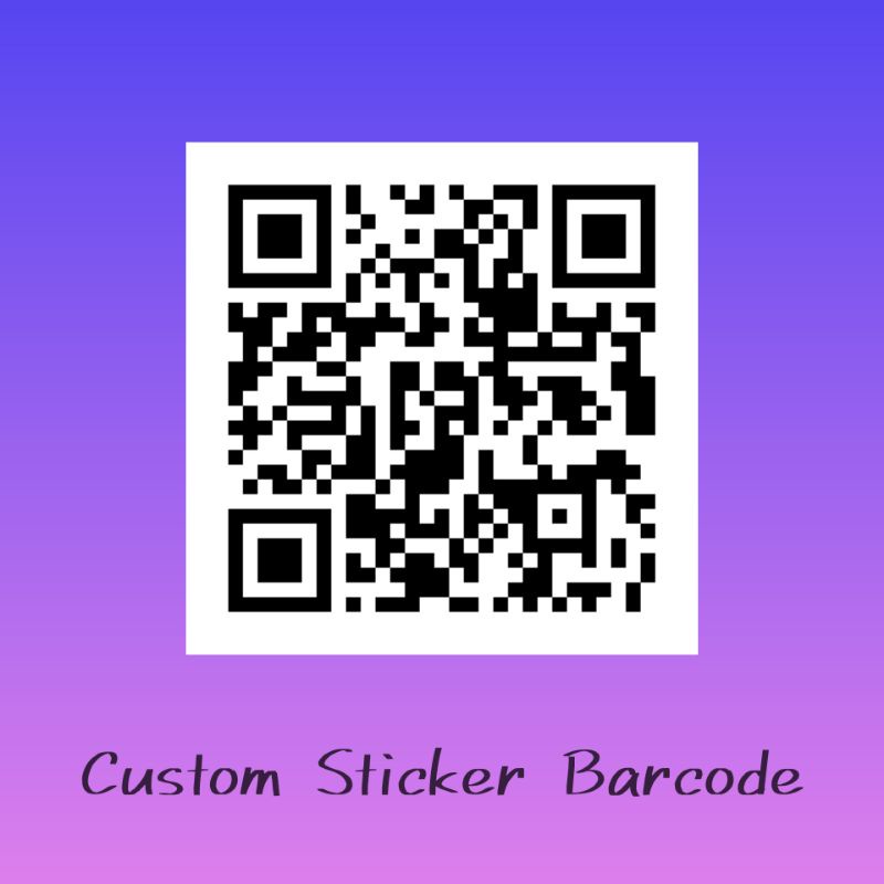 Jual Custom Sticker/Stiker Barcode Bisa Ditempel Dimana Saja/Helm/Motor ...