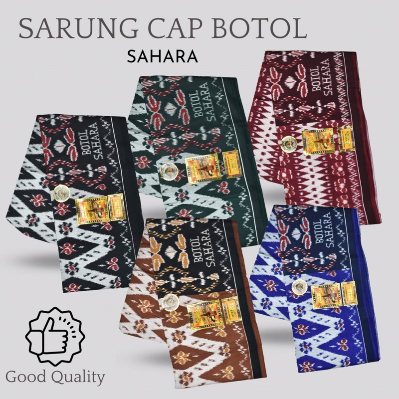 Jual sarung boyor cap botol sahara original anti kusut sarung kyai dan ...