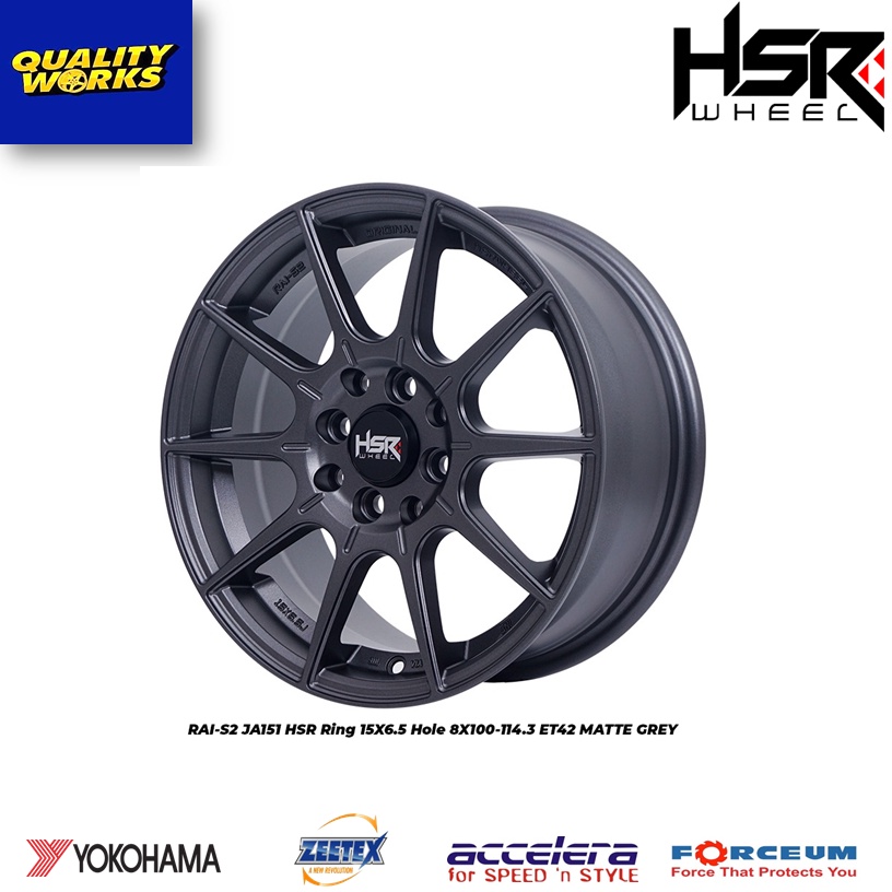 Jual VELG HSR RING 15 MOBIL CALYA SIGRA BRIO JAZZ YARIS ALTIS HSR RAI-S2 R15X65 H8X100-114,3 ...