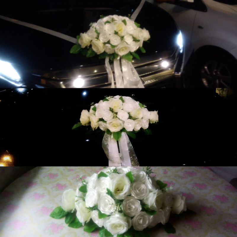 Jual BUNGA MOBIL PENGANTIN/hiasan bunga mobil pengantin/model OVAL ...