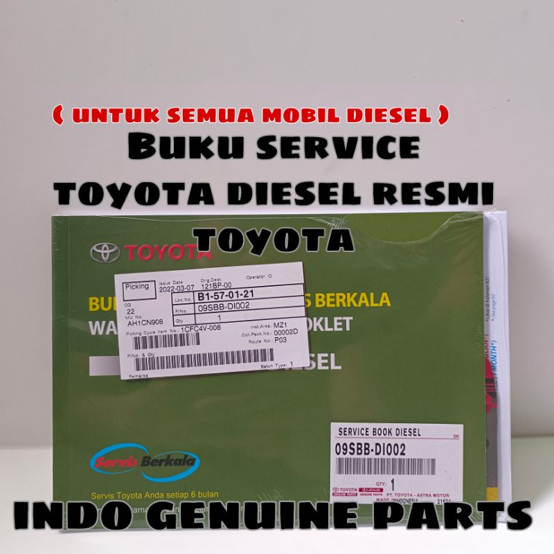 Jual Buku service toyota diesel original resmi | Shopee Indonesia