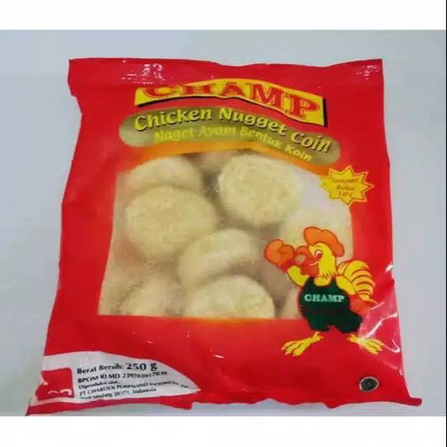Jual Champ Chicken Nugget Coin 250Gram frozen food | Shopee Indonesia