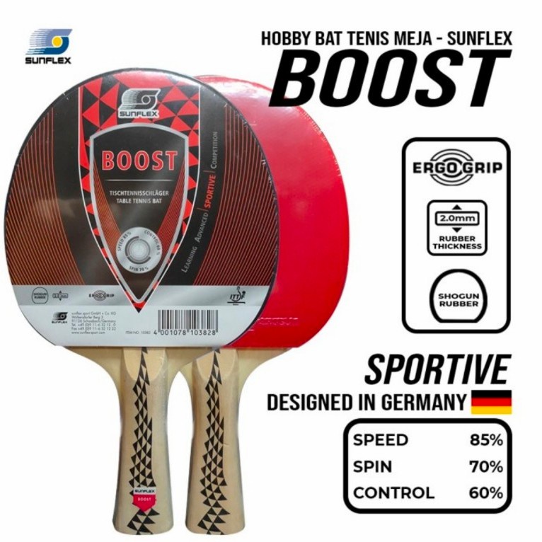 Jual Bet Pingpong Tenis Meja Sunflex BOOST Sportive Ergo Grip Original | Shopee Indonesia