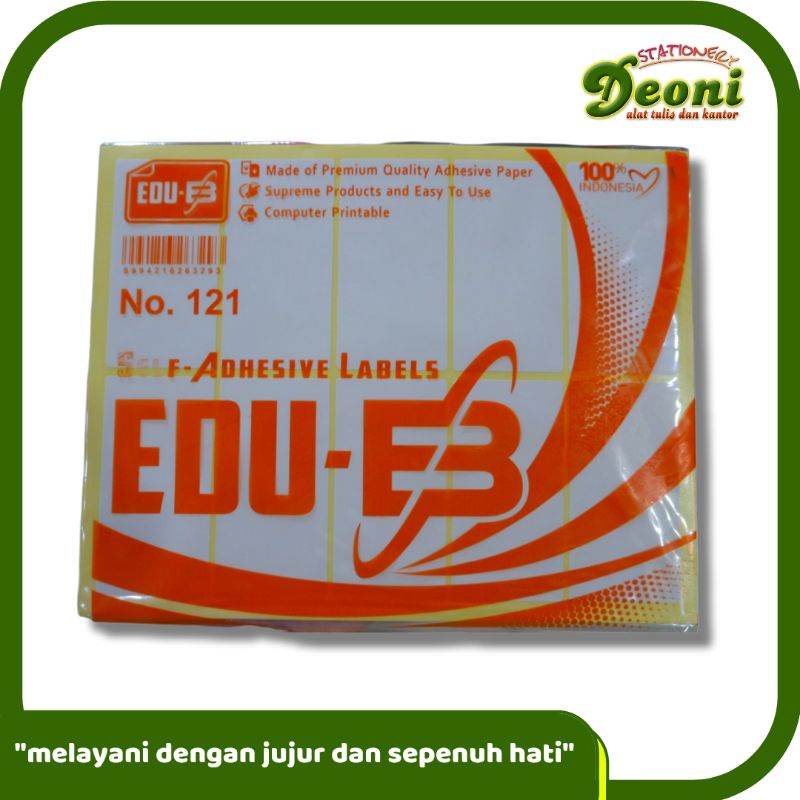 Jual Edu-B Label sticker 121 Isi 7 | Shopee Indonesia