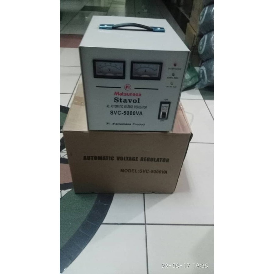 Jual stabilizer Matsunaga 5000w stavol scv-5000N 5000 watt Stavol Motor ...