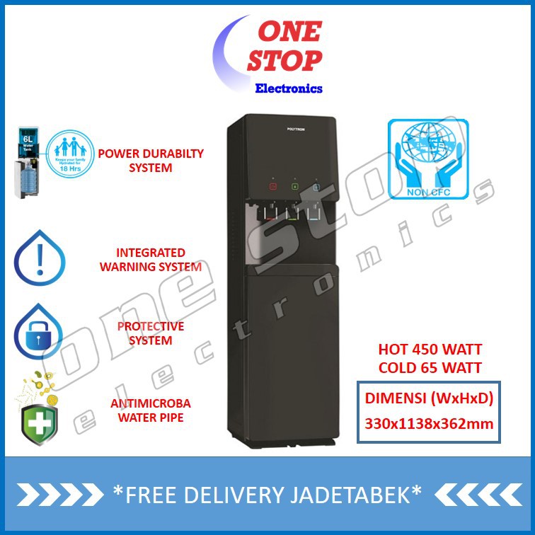 Jual POLYTRON PWC 776 Dispenser Bottom Gallon Hitam PWC-776 | Shopee ...