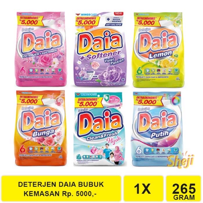 Jual Detergen Daia kemasan ekonomis 5000 | Shopee Indonesia
