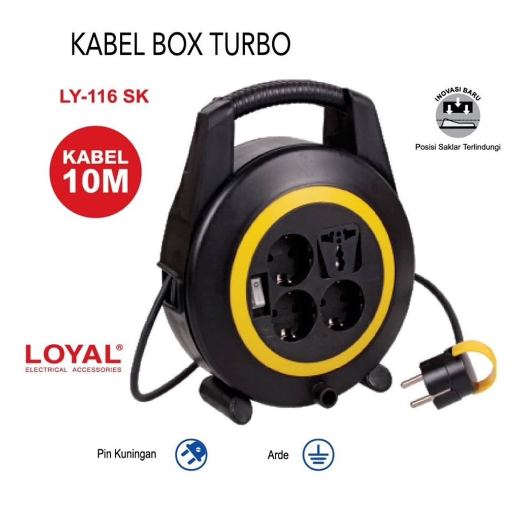 Jual KABEL ROLL 4 LUBANG NEW BOX TURBO 10M SK YUNIOR LOYAL LY-116 SK ...