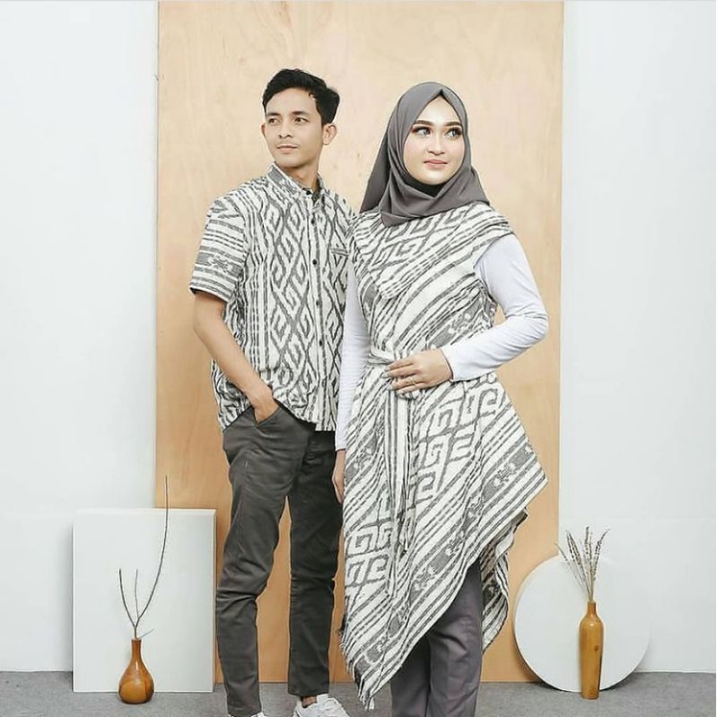 Jual SET COUPLE TENUN ETNIK BAJU PREWEDING KONDANGAN KEKINIAN | Shopee Indonesia