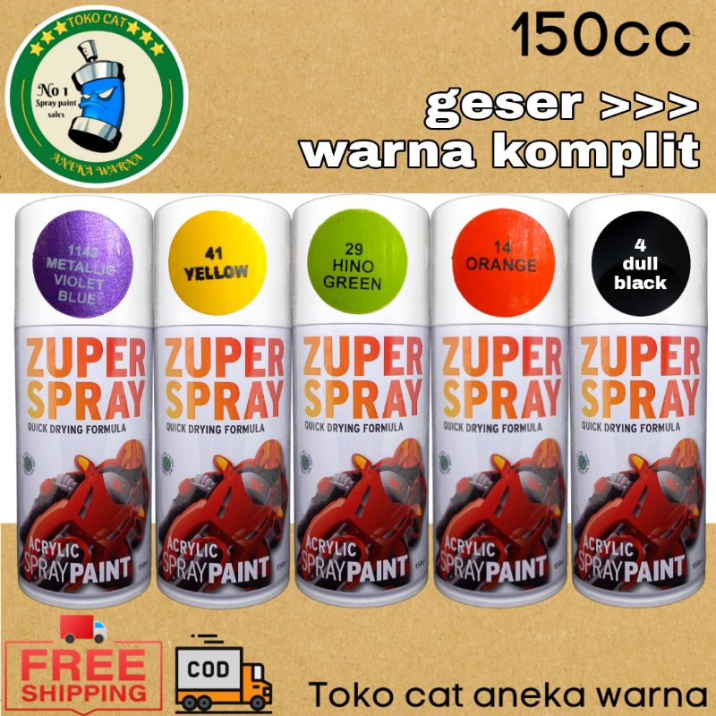 Jual cat semprot 150cc ZUPER SPRAY semua warna produk dari rj london spray paint pilok pilox ...