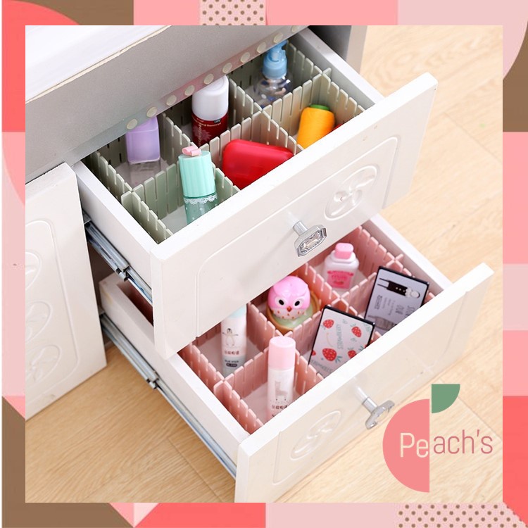 Jual PEACH - Penyekat Laci Set Isi 4 Papan Sekat / Pemisah Partisi Rak ...