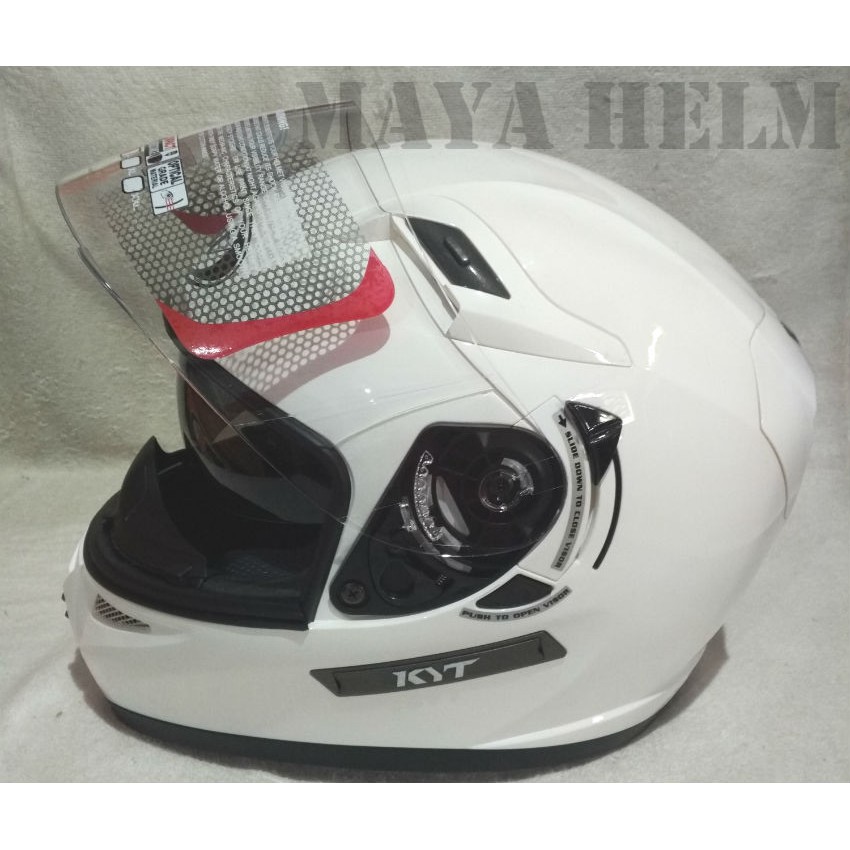 Jual helm kyt k2 rider polos white | Shopee Indonesia