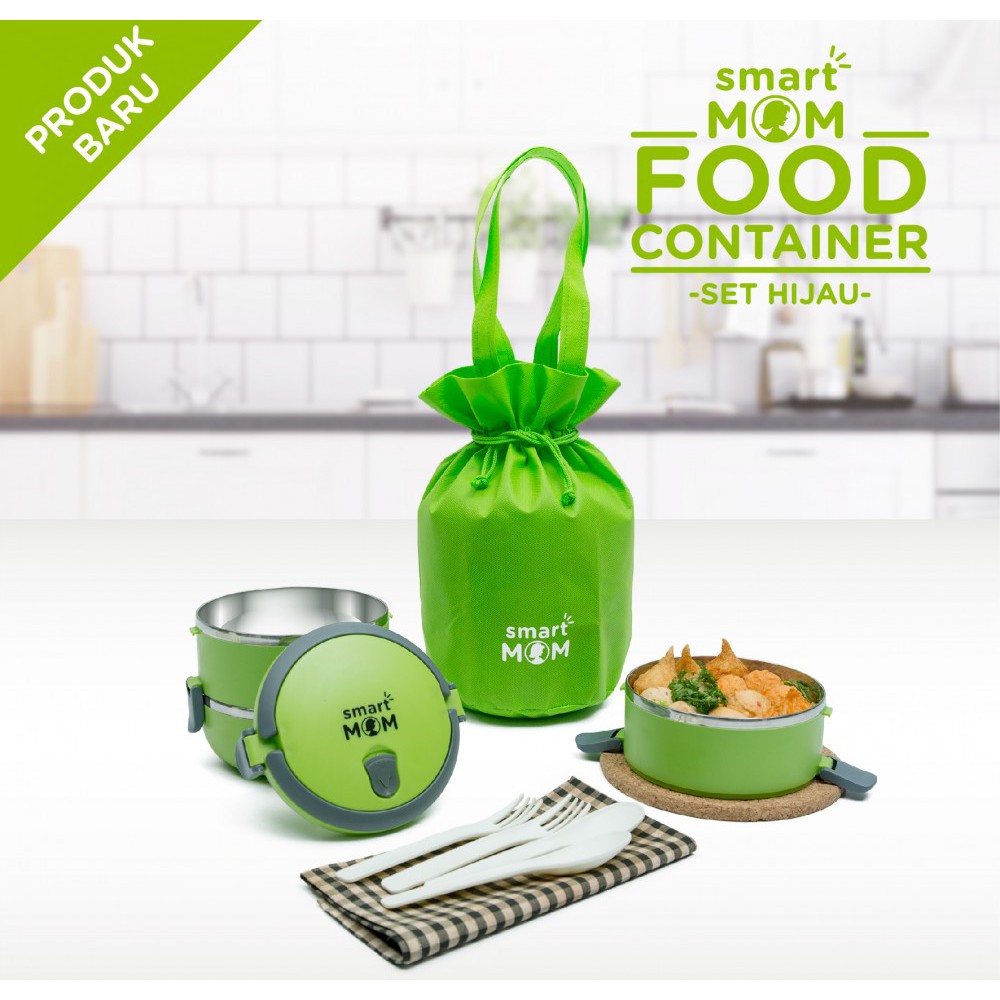 Jual Smart Mom Food Container Set Hijau Smart Mom Food Container Set ...