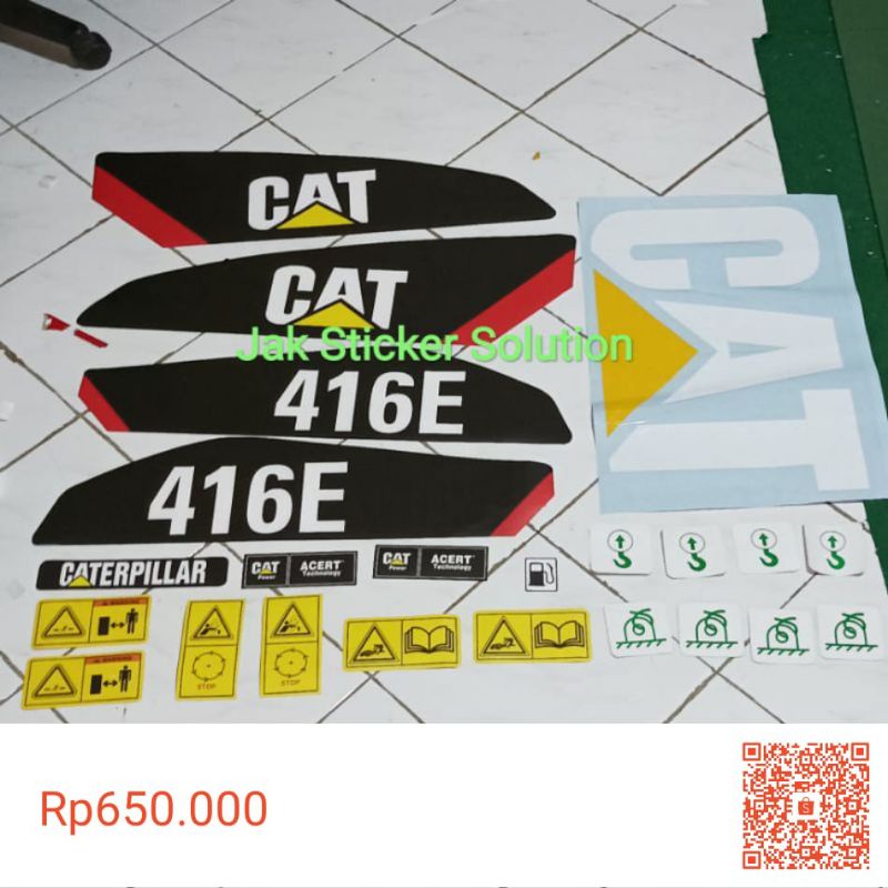 Jual Stiker Backhoe Loader Catepillar CAT 416E Sticker Alat Berat ...