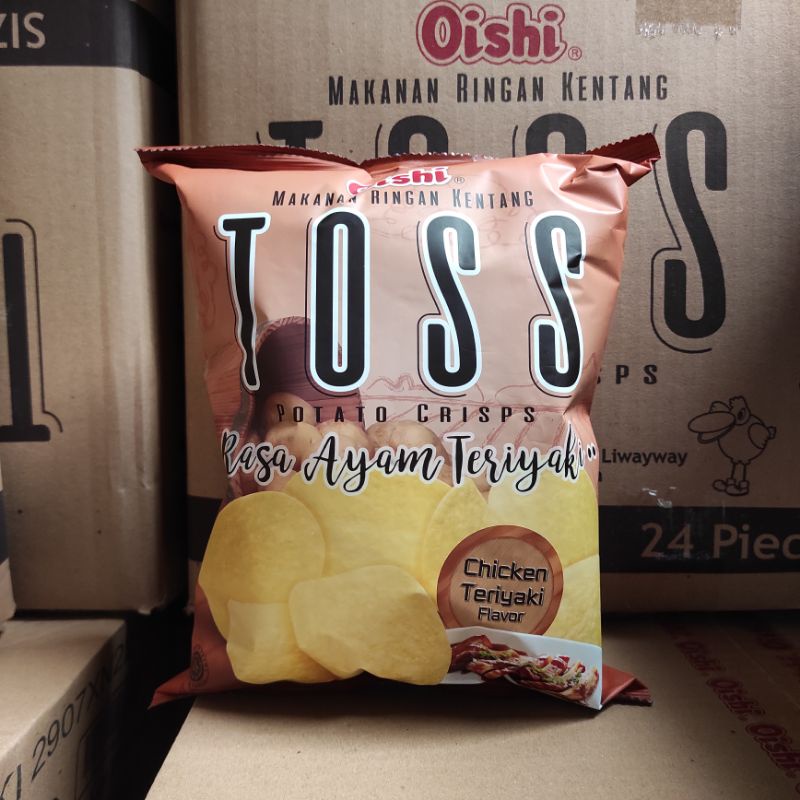 Jual Oishi toss potato crips rasa ayam teriyaki 75gr snack piknik ...