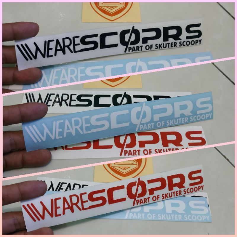 Jual Stiker We Are Scoprs / Stiker Scoopy / Stiker Scoopy Keren ...
