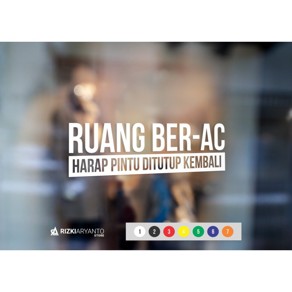 Jual Stiker Kaca Label Ruangan Ber AC Sticker | Shopee Indonesia