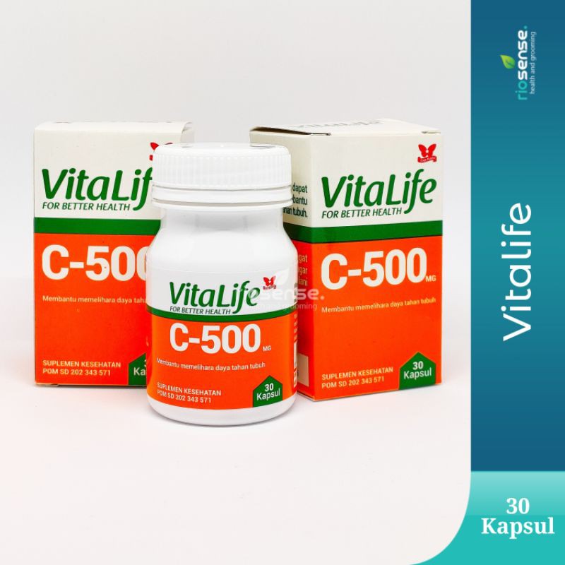 Jual Vitalife Vitamin C 500 Suplemen Daya Tahan Tubuh - 30 Kapsul | Shopee Indonesia