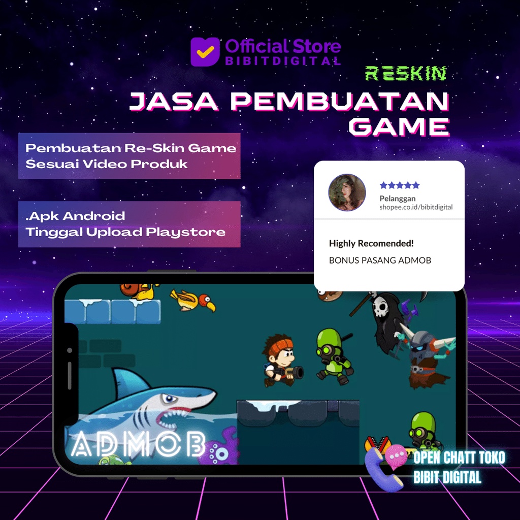 Jual Bibit Digital Jasa Layanan Pembuatan Game Apk Android Mod | Shopee ...