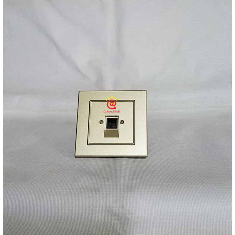 Jual Broco Stop Kontak Telepon / Telepon Socket Outlet Tanam Plano Gold ...
