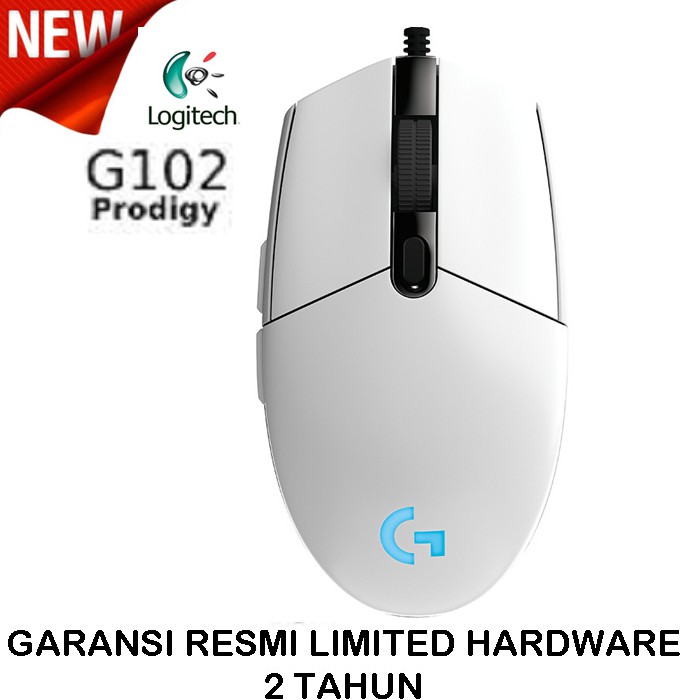 Jual Logitech Gaming Mouse G102 Prodigy 8000DPI - Putih | Shopee Indonesia