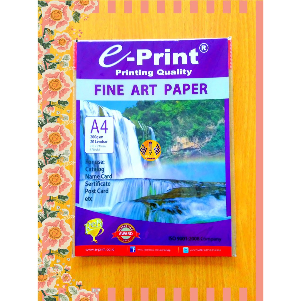 Jual Kertas Foto E-Print Fine Art Paper A4 200Gr@20 | Shopee Indonesia