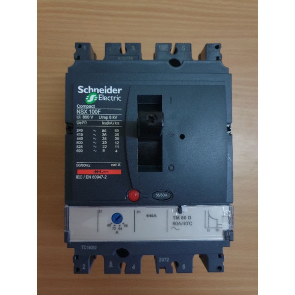 Jual MCCB NSX 100F 3P 80A 36kA SCHNEIDER | Shopee Indonesia