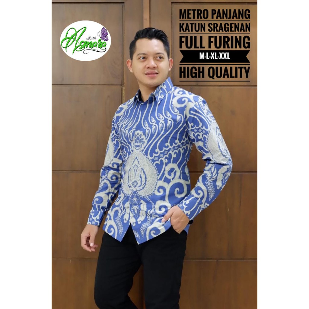 Jual METRO ASMARA BAJU KEMEJA BATIK PRIA SOLO LENGAN PANJANG PENDEK ...
