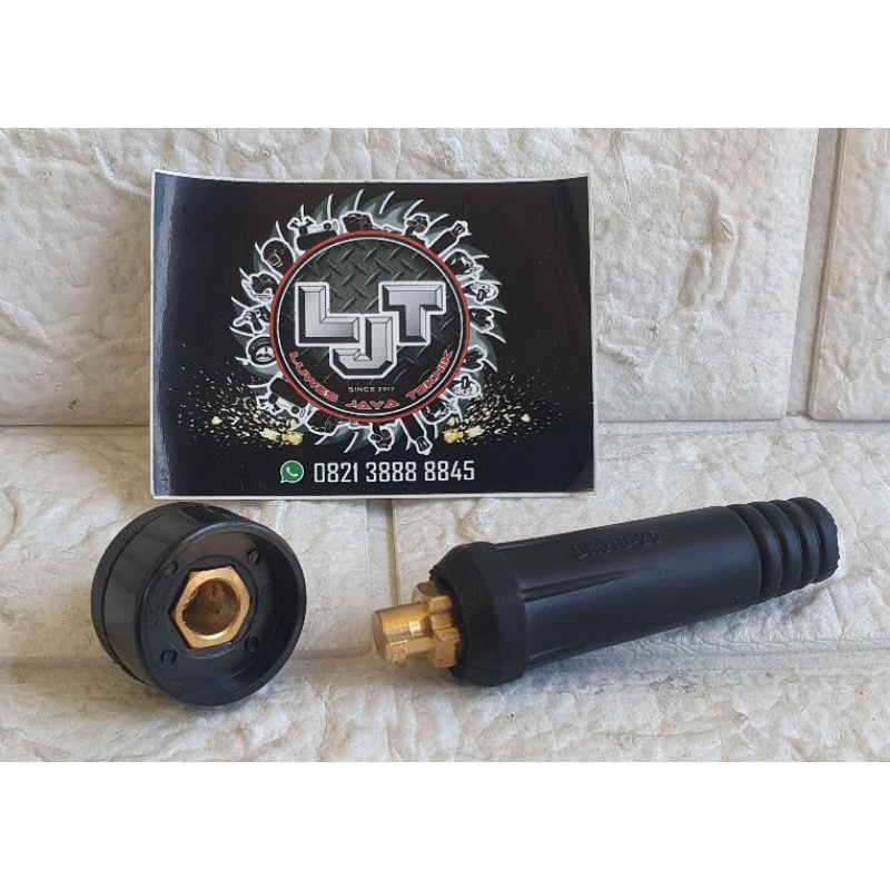 Jual CONECTOR/SOKET/SAMBUNGAN KABEL LAS MALE/FEMALE 10-25MM, KONEKTOR ...