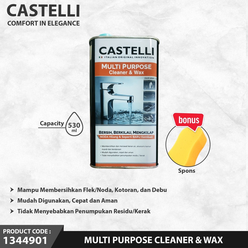 Jual Cairan Pembersih Serbaguna Castelli Multi Purpose Cleaner & Wax ...