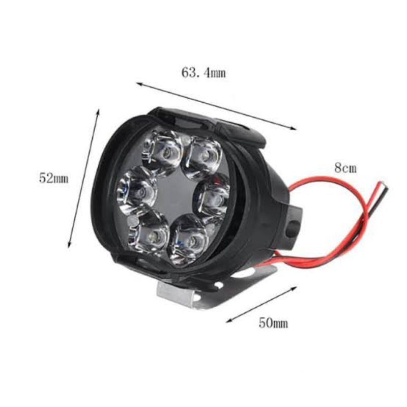 Jual Lampu Tembak Bulat Sorot Motor Led 6 Mata | Shopee Indonesia