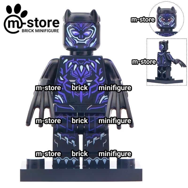 Jual brick black panther purple glow mini toy figure | Shopee Indonesia