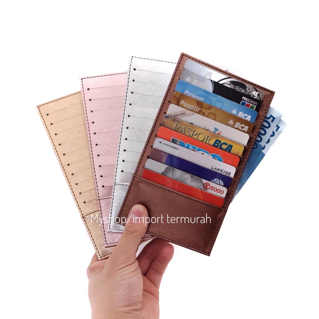 Jual Dompet kartu wanita 22 slot metalic | Shopee Indonesia