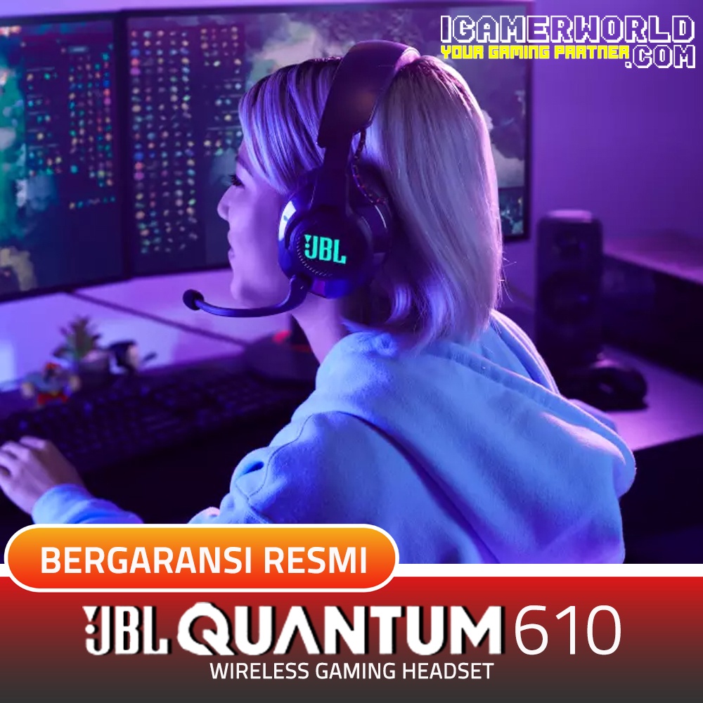 Jual JBL Quantum 610 / Q610 Over Ear 2.4Ghz Wireless Gaming Headset | Shopee Indonesia