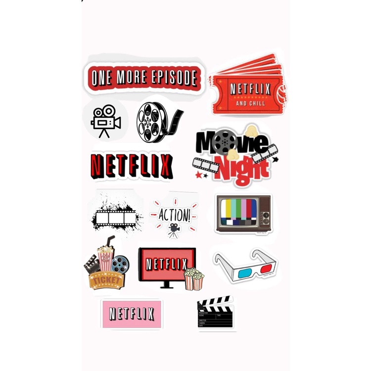 Jual (COD) NETFLIX sticker pack aesthetic untuk laptop hp sticker pack ...