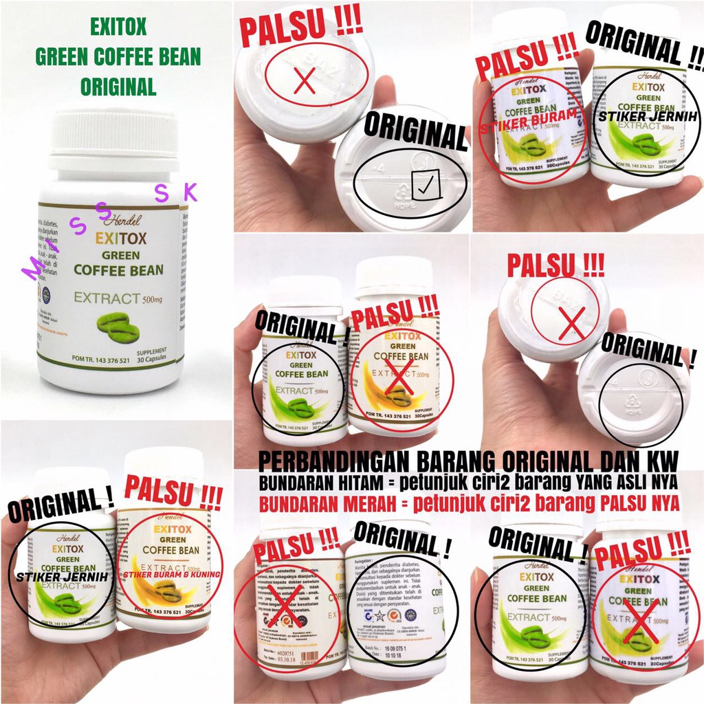Jual EXITOX HENDEL GREEN COFFEE Bean Extract | Shopee Indonesia