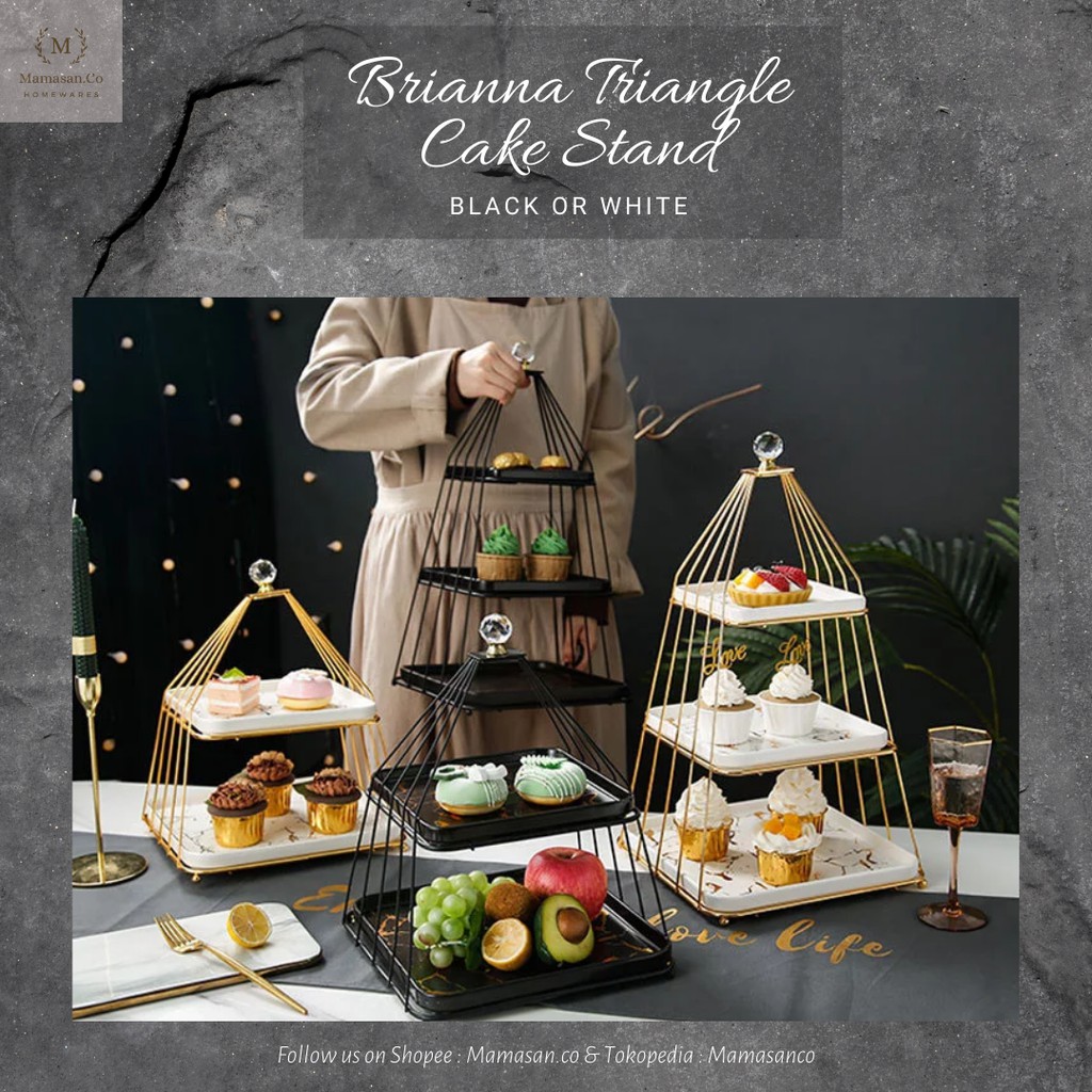 Jual Brianna Triangle Cake Stand | Penyangga Kue by Mamasan.co | Shopee ...