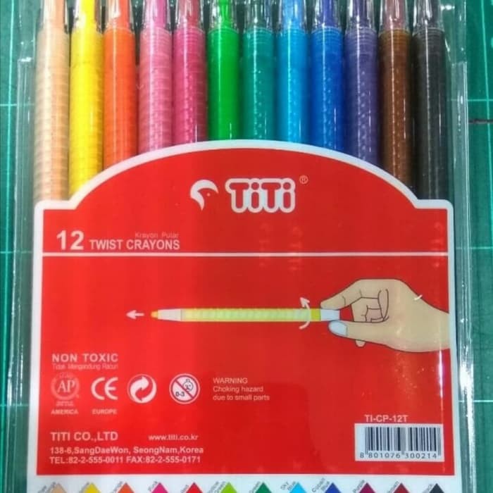 Jual Crayon putar TITI 12 warna (twist crayon) | Shopee Indonesia