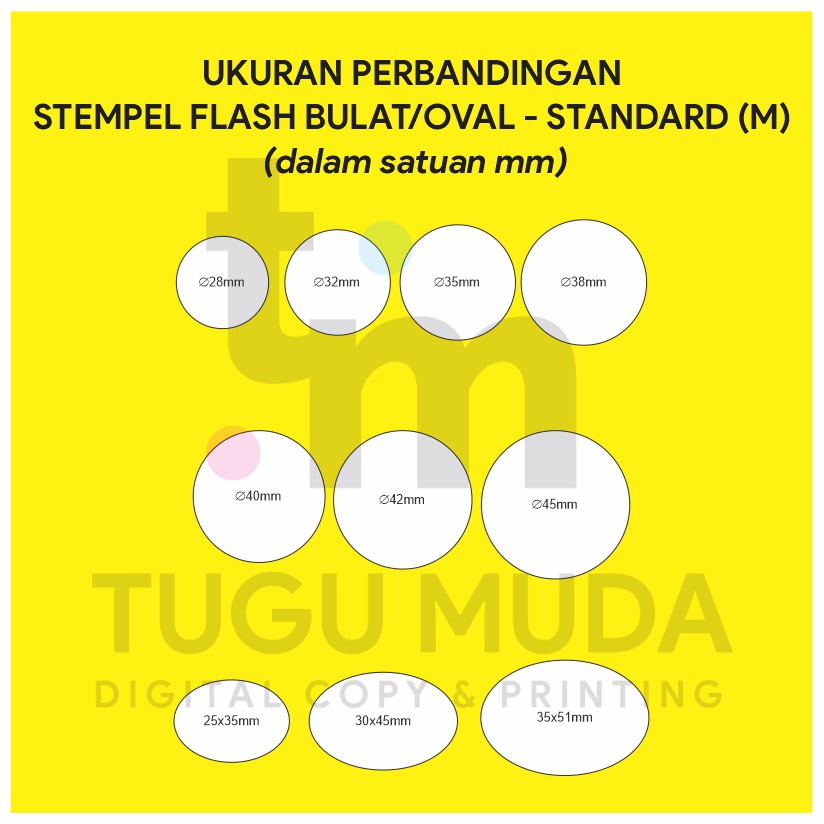 Jual STEMPEL FLASH / STAMP WARNA CUSTOM - GRATIS DESIGN - BULAT-OVAL (M ...