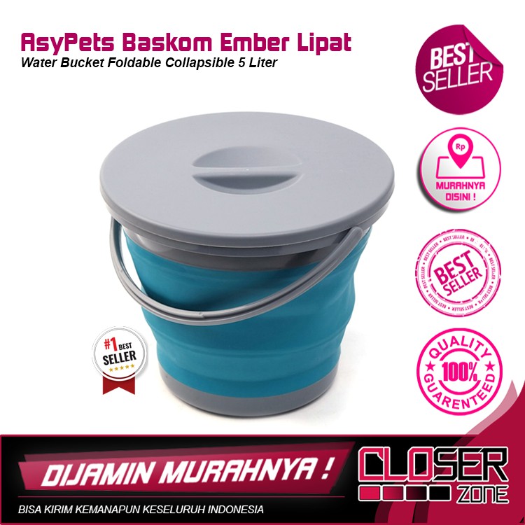 Jual Baskom Ember Lipat Water Bucket Foldable Collapsible 5 Liter ...