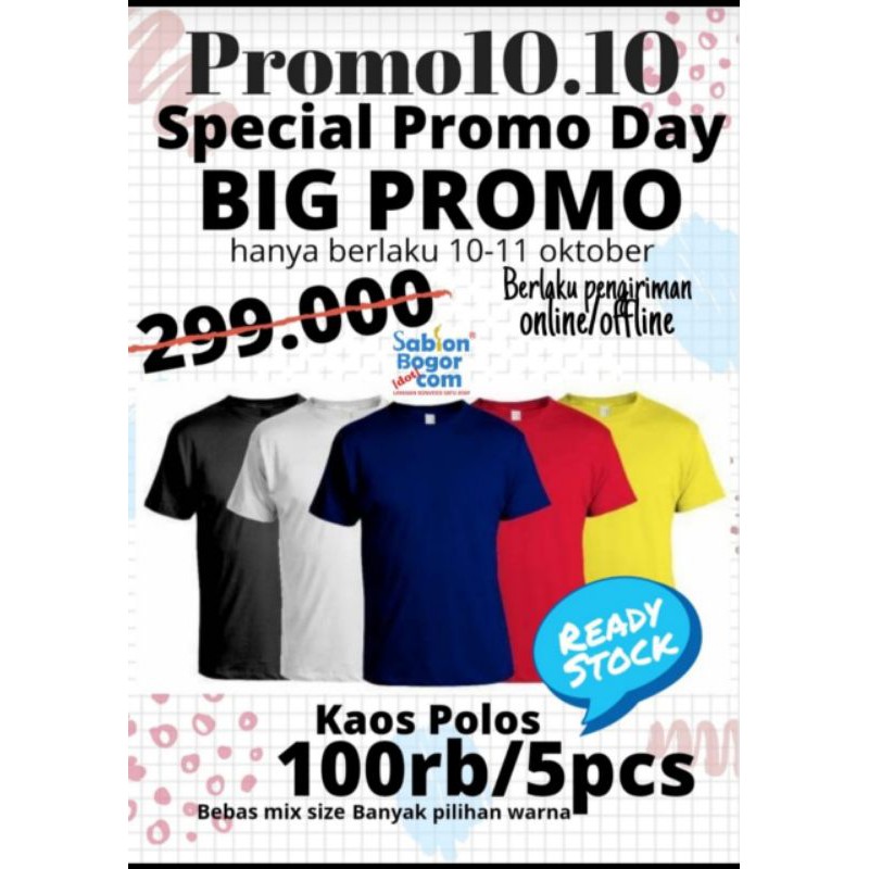 Jual promo kaos polos | Shopee Indonesia