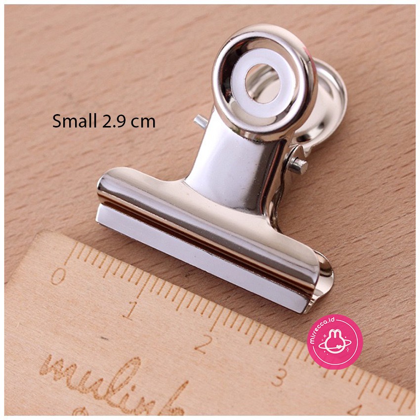 Jual SILVER METAL BULLDOG CLIP - JEPITAN KERTAS DOKUMEN BINDER CLIP ...
