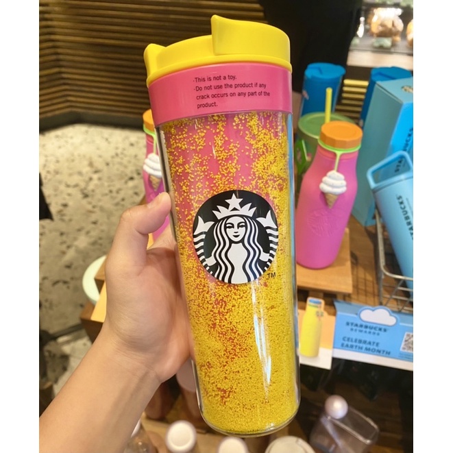 Jual Starbucks Tumbler Plastic Yellow Sand Summer Released | Shopee ...