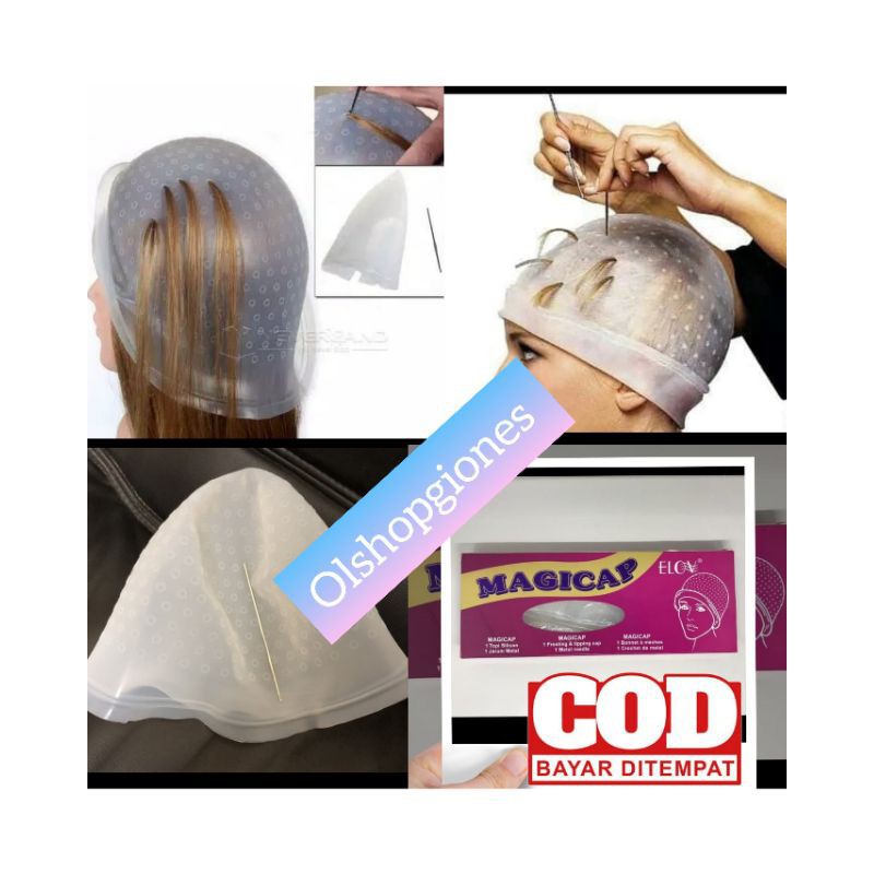 Jual TOPI Highlight Elov topi semir rambut Bleaching Magicap | Shopee ...