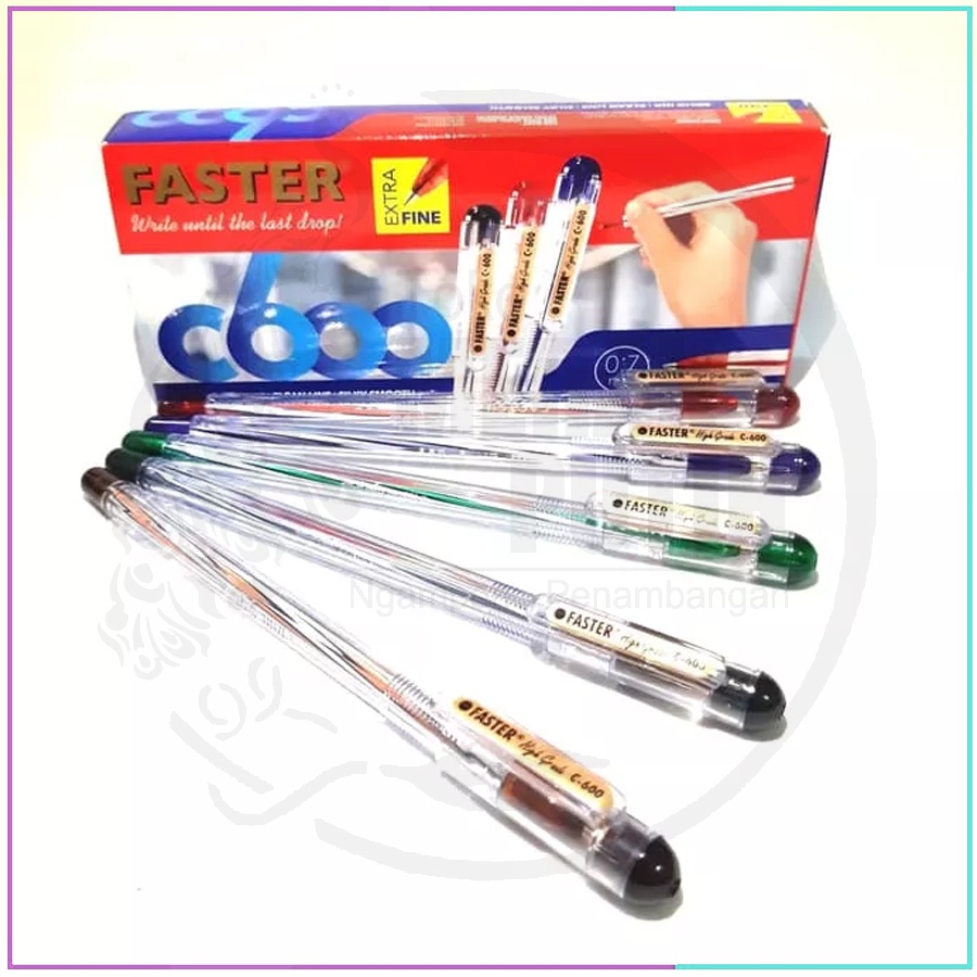 Jual Bolpoin/Pulpen Bolpoin Faster C600 - Extra Fine 0.7mm | Shopee ...