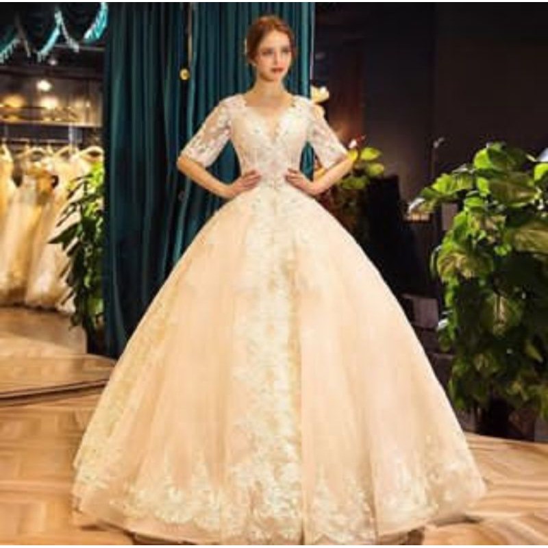 Jual Gaun Pengantin ( Ekor Preloved ) | Shopee Indonesia