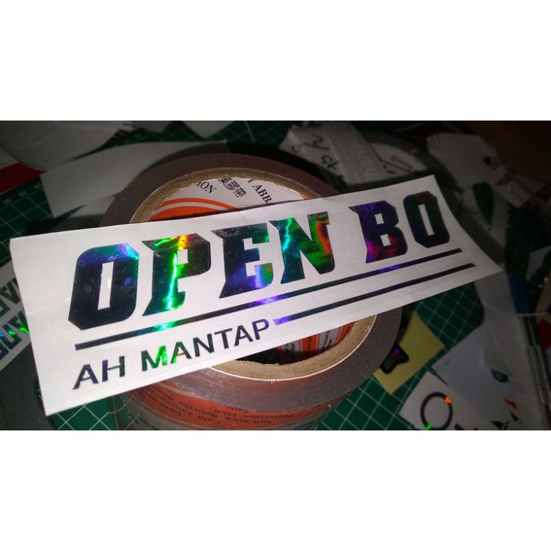 Jual STIKER OPEN BO AH MANTAP CUTTING SERIES BAGUS/KEREN/MURAH | Shopee ...