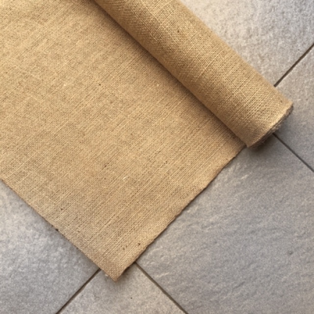 Jual Laminated Burlap Fabric 50x115 cm. Kain Goni Kaku Laminated ...