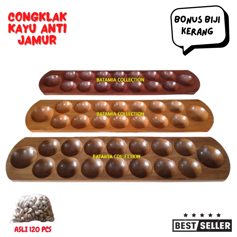 Jual Congklak Kayu Biji Kerang Dakon Congklak Polos Mengkilap Motif ...
